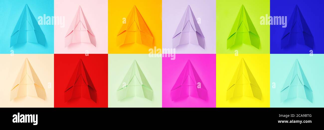 Origami paper airplanes that fly hi-res stock photography and images ...
