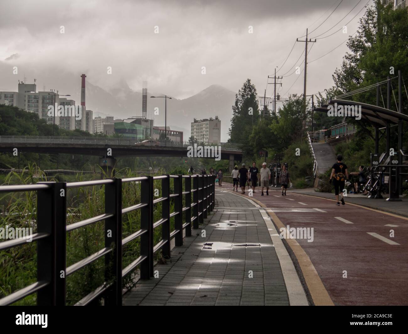 Cloudy weather trail after rain Stock Photo - Alamy