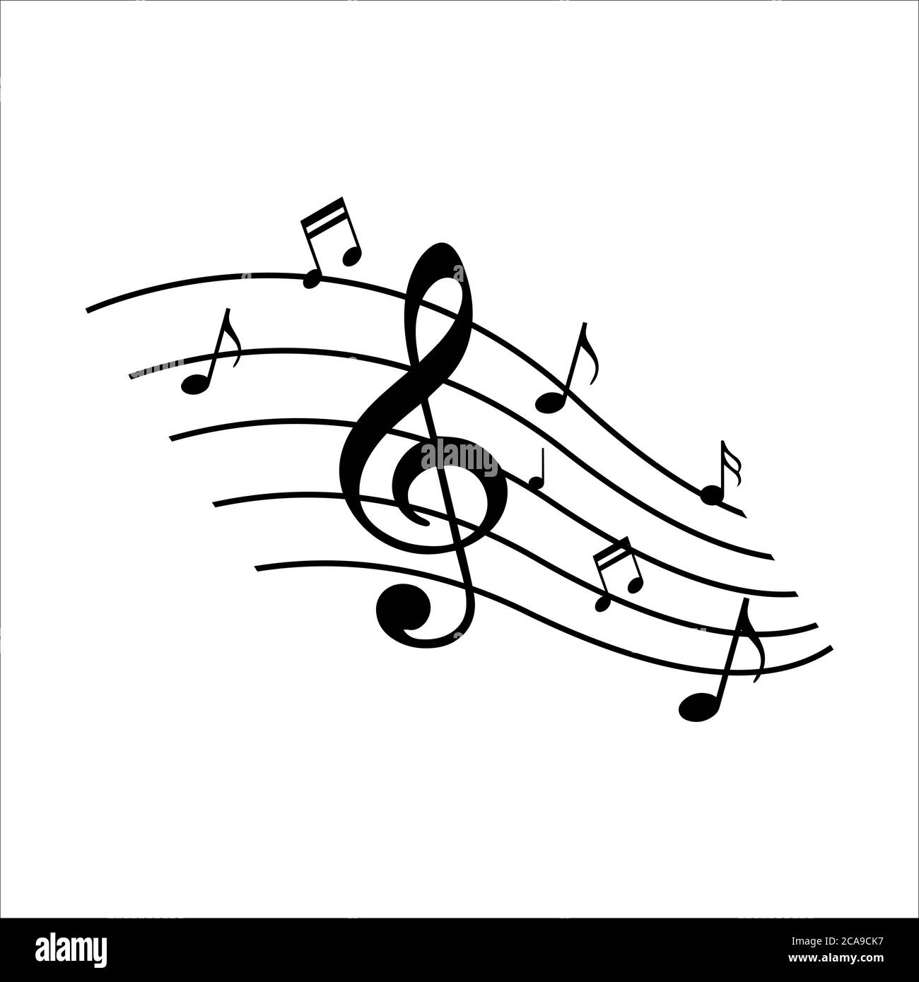 the symphony of music note vector design. instrumental beautiful song ...
