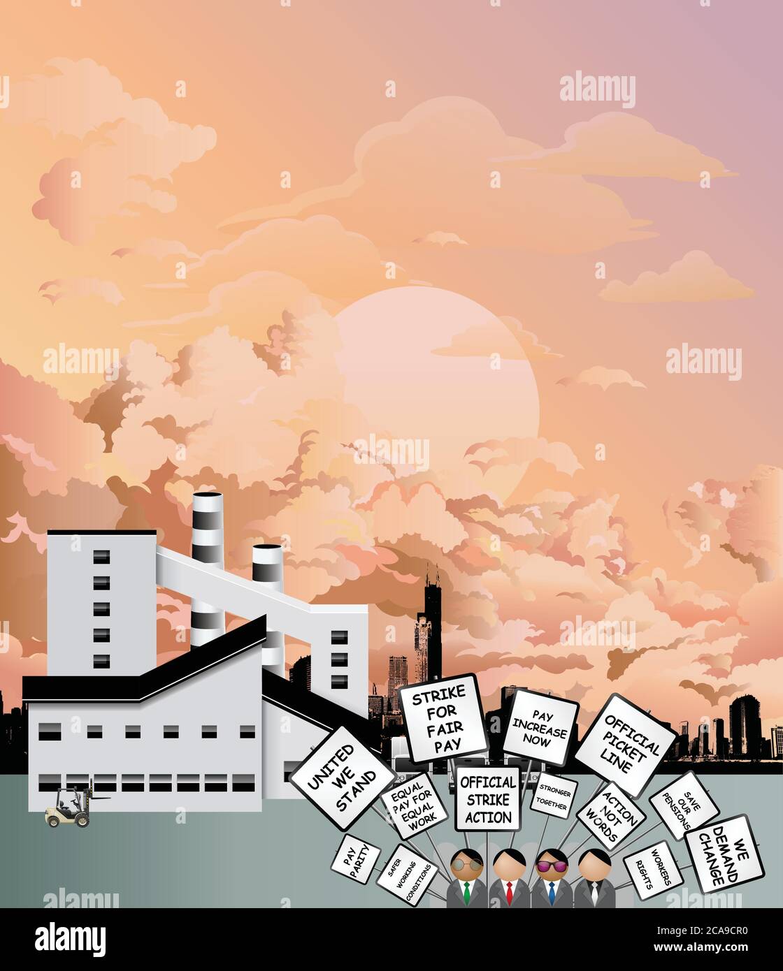 Work stoppage Stock Vector Images - Alamy