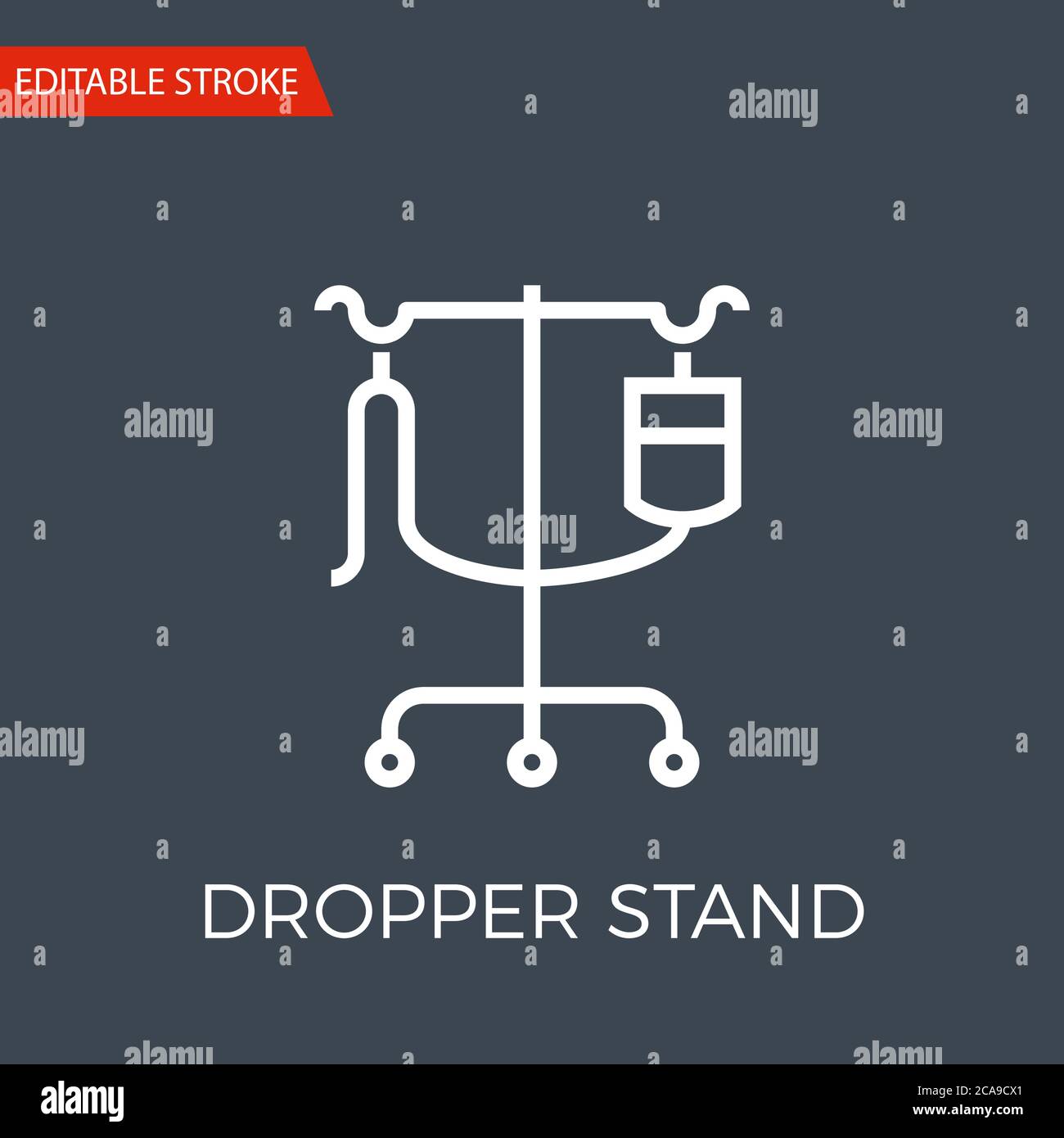 Dropper Stand Thin Line Vector Icon Stock Vector Image & Art - Alamy