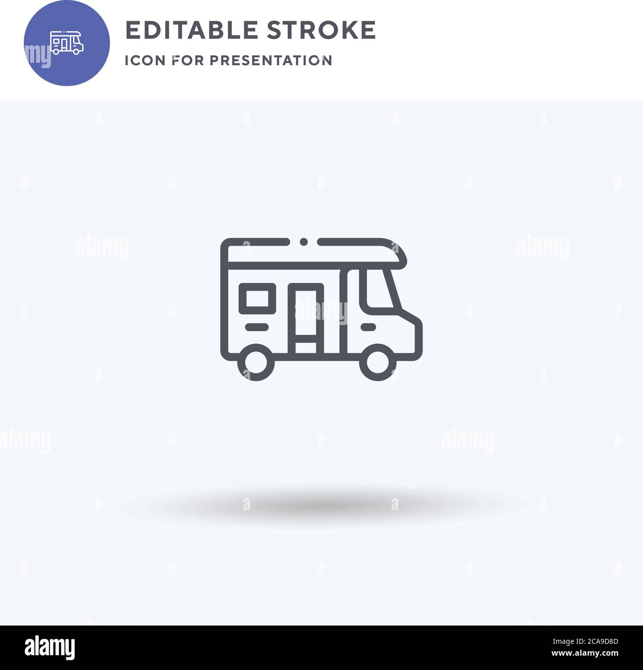 Caravan icon vector, filled flat sign, solid pictogram isolated on ...