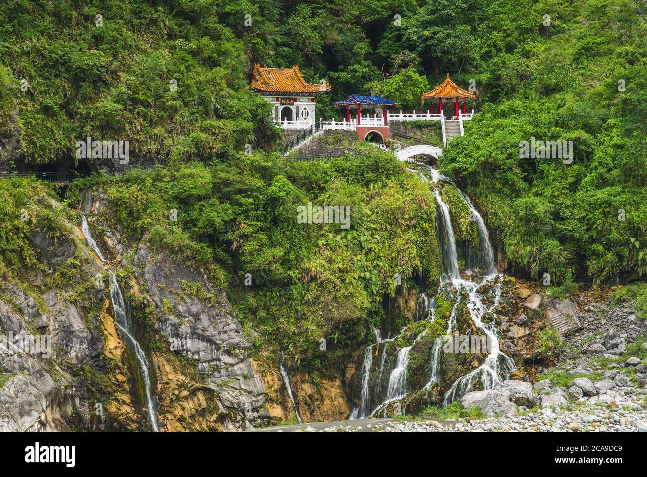 Scenery of Taroko at Eternal Spring Shrine in Hualien, taiwan. The ...