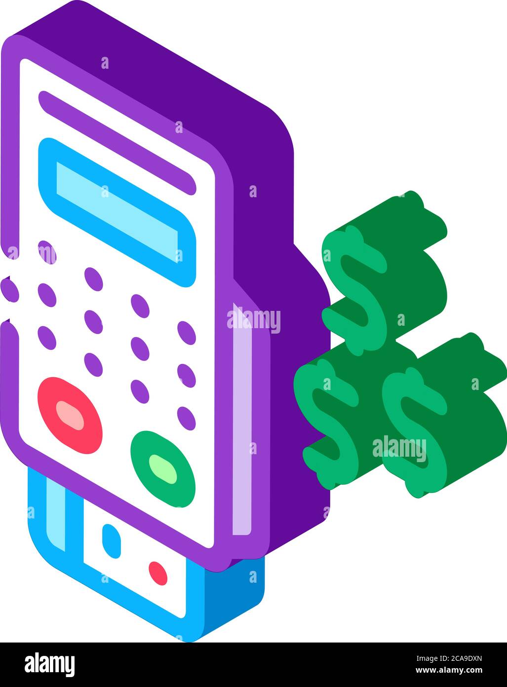 pos terminal payment isometric icon vector illustration Stock Vector ...