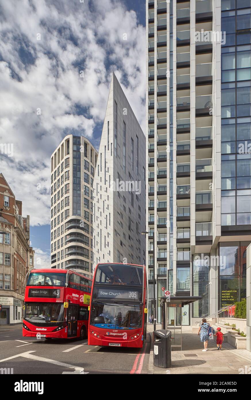 London buses with the M by Montcalm Hotel by Squire and Partners ...