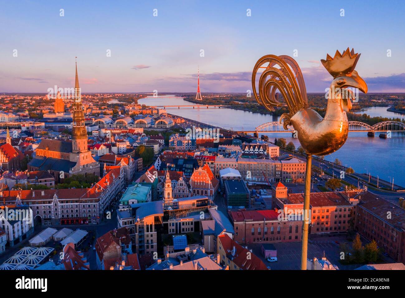 Rooster on cathedral spire hi-res stock photography and images - Alamy
