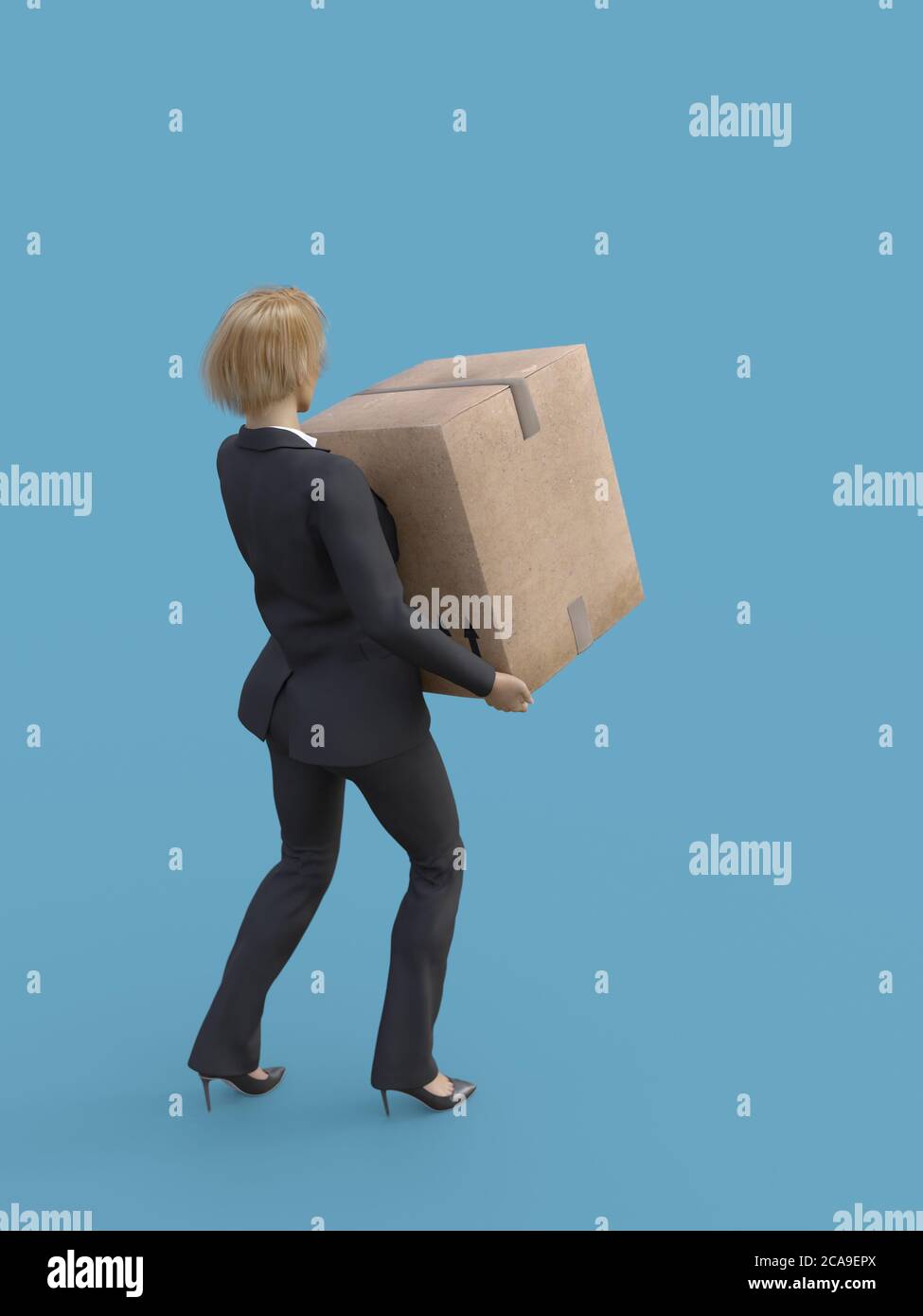 Carrying a heavy box hi-res stock photography and images - Alamy