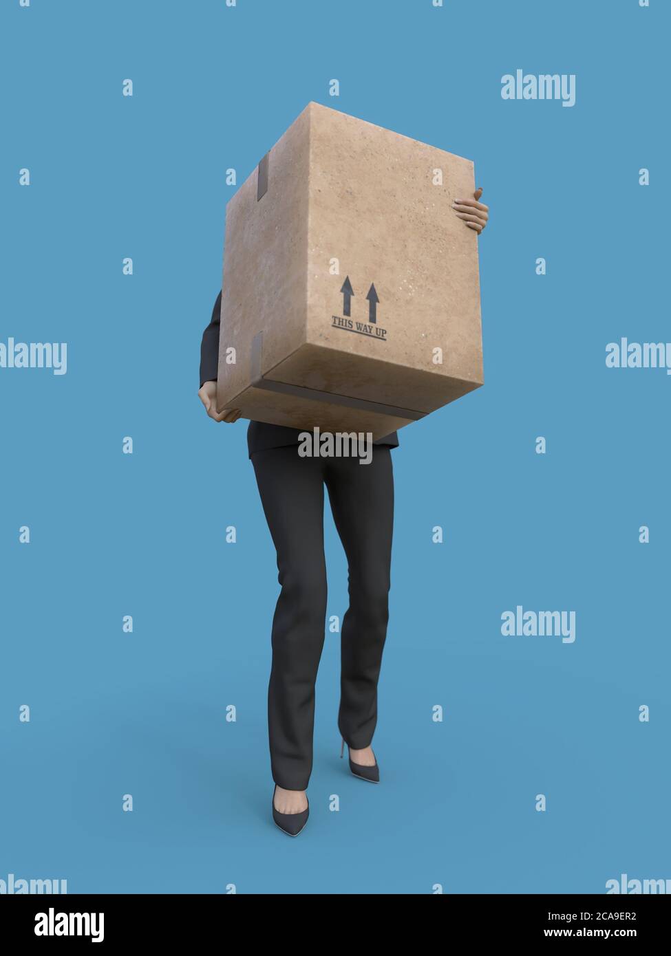 Carrying a heavy box hi-res stock photography and images - Alamy