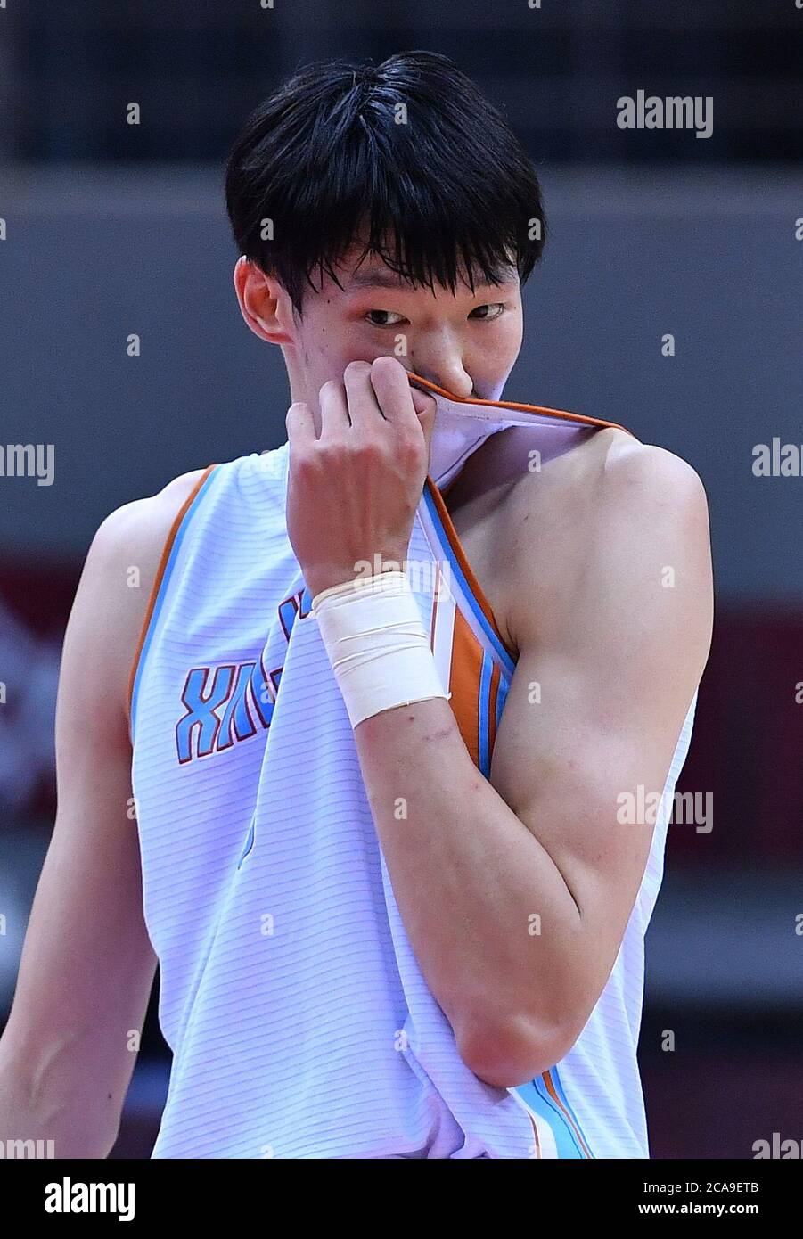Qingdao, China's Shandong Province. 5th Aug, 2020. Zhou Qi of Xinjiang ...