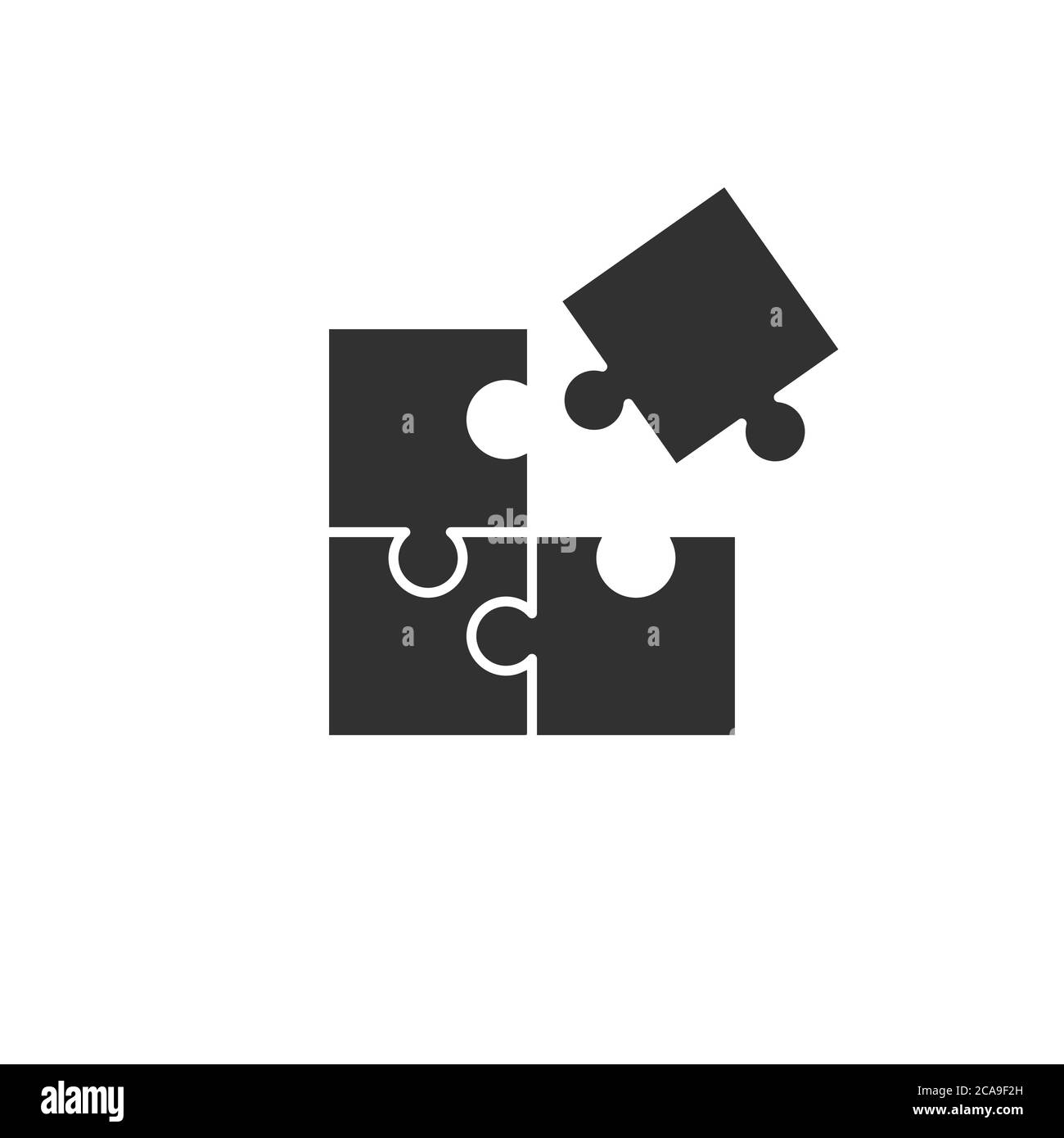 Puzzle shape connection together compound and coupling in process ...