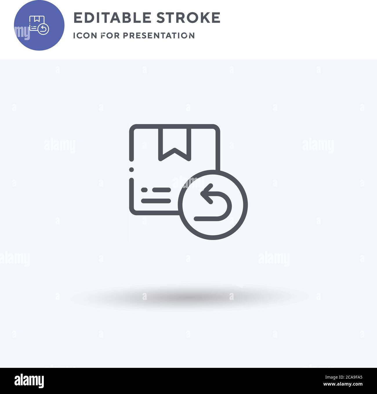 Return Box icon vector, filled flat sign, solid pictogram isolated on ...