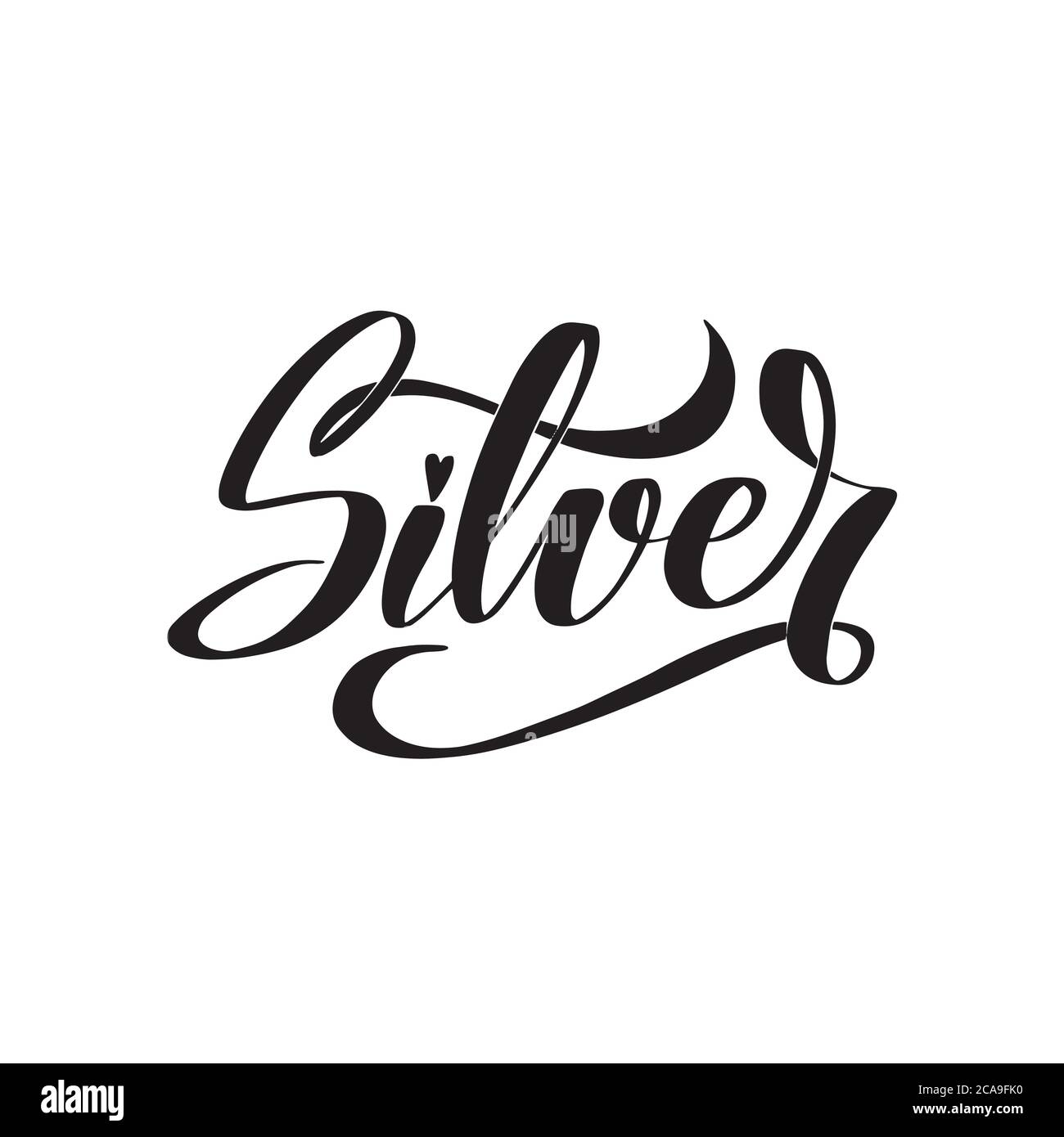 Vector calligraphy illustration isolated on white background Stock ...