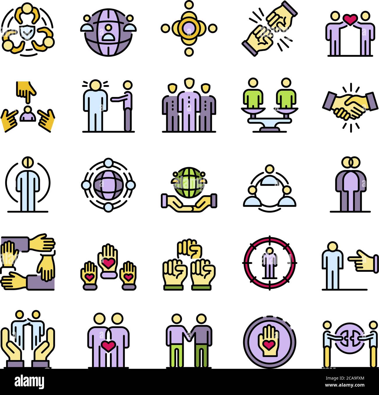 Racism icons set vector flat Stock Vector Image & Art - Alamy