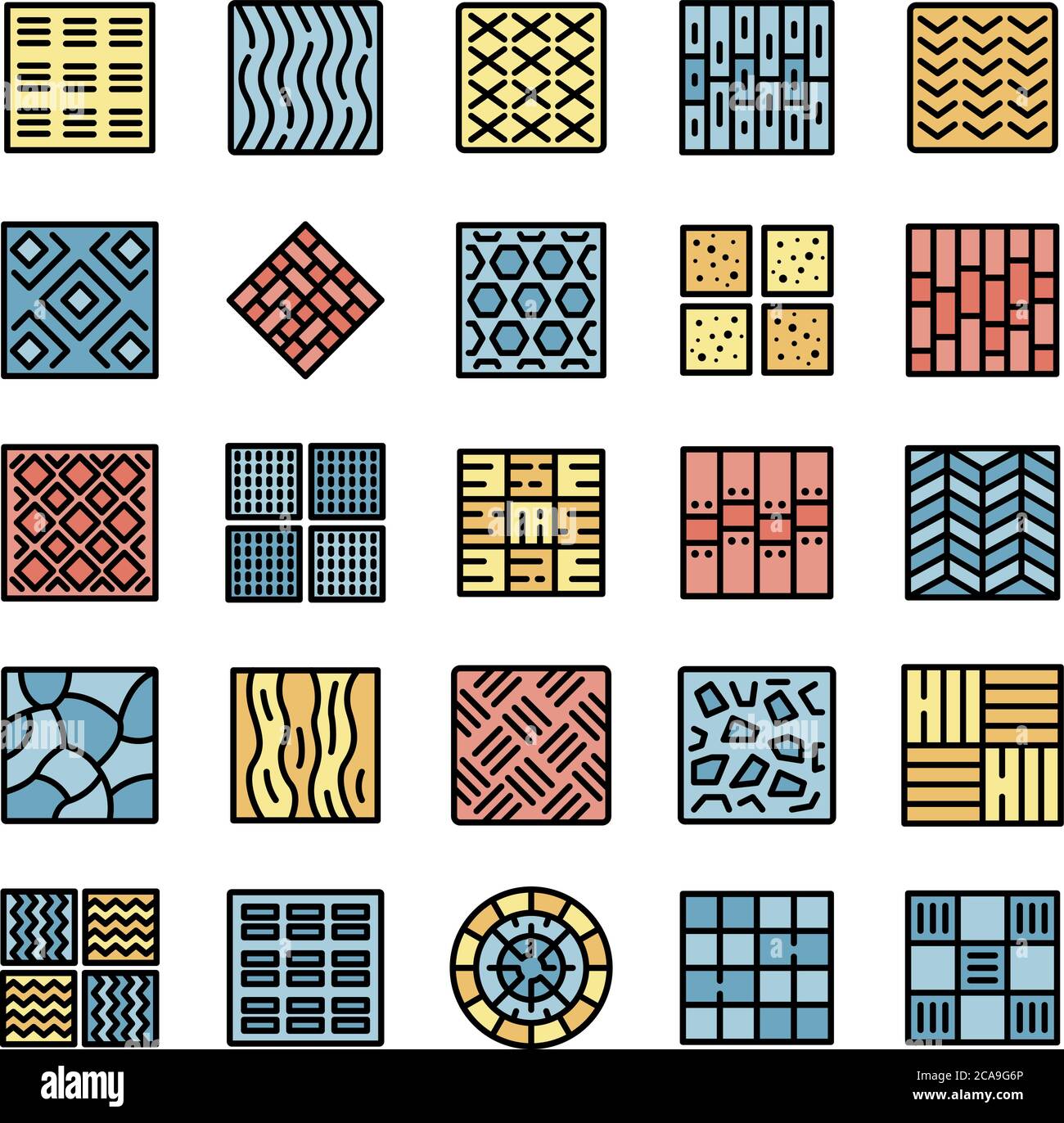 Paving icons set vector flat Stock Vector Image & Art - Alamy