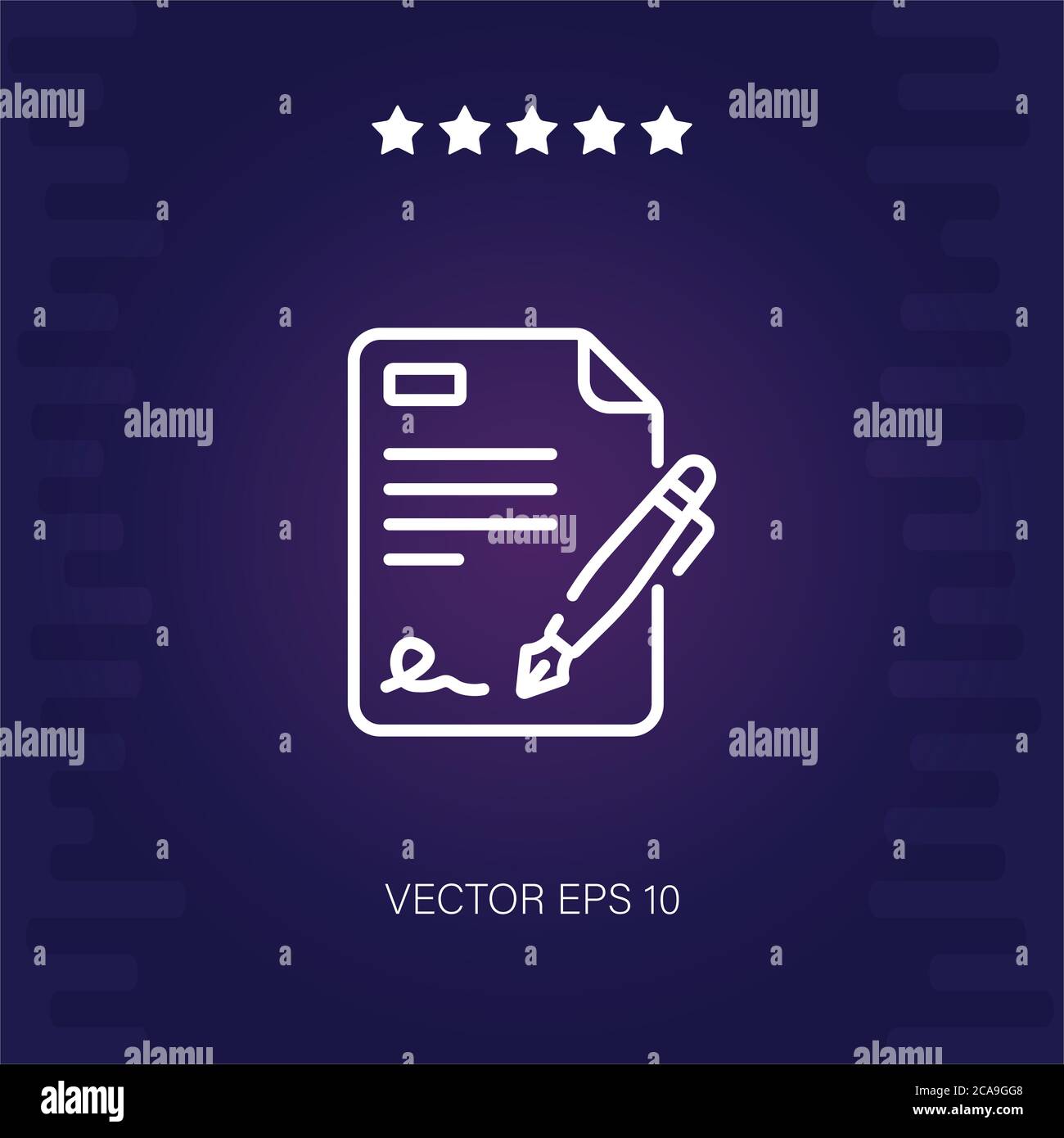 signature vector icon modern illustration Stock Vector Image & Art - Alamy