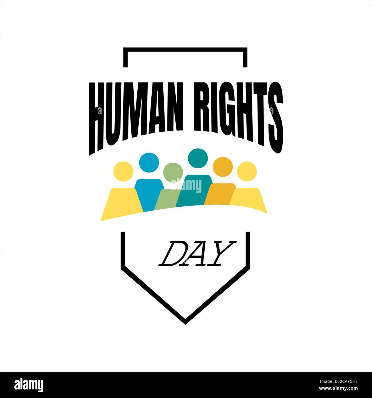 lettering of human rights day design vector banner web graphic concept ...