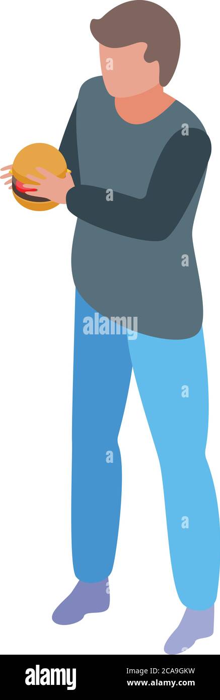 Burger eat habit icon, isometric style Stock Vector Image & Art - Alamy