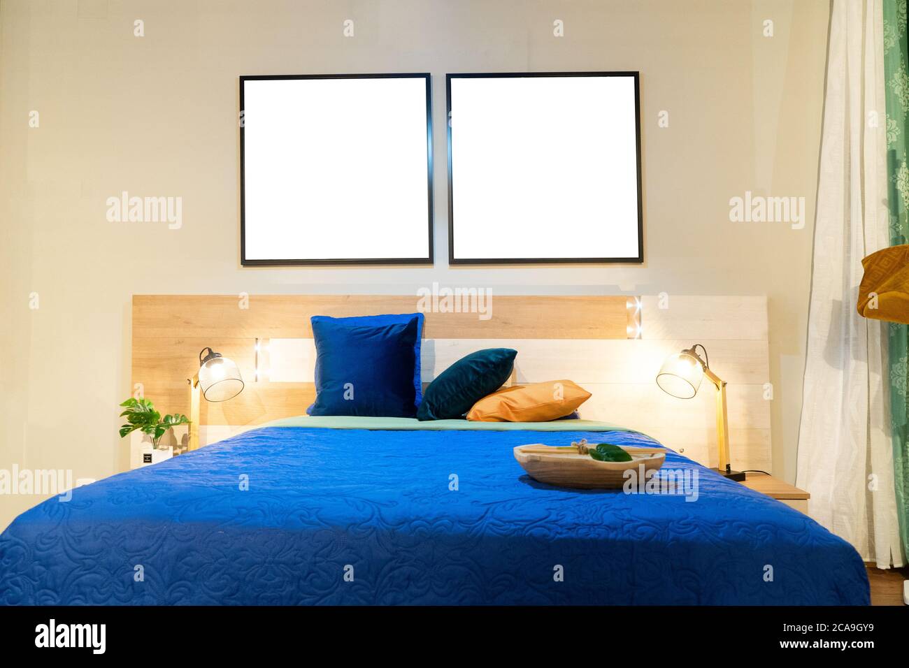 Frame mock up in modern home Stock Photo - Alamy