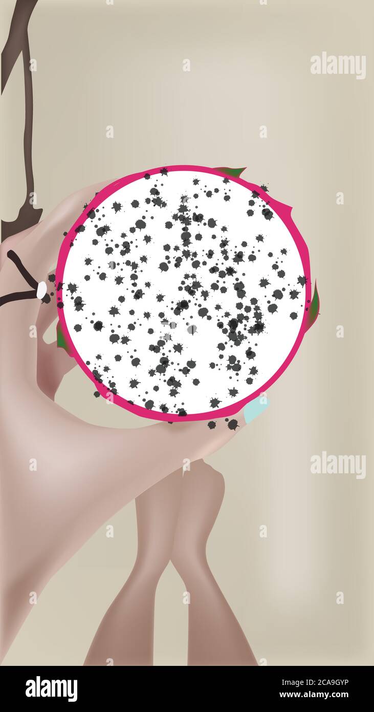Dragon Fruit Woman Stock Vector Images Alamy