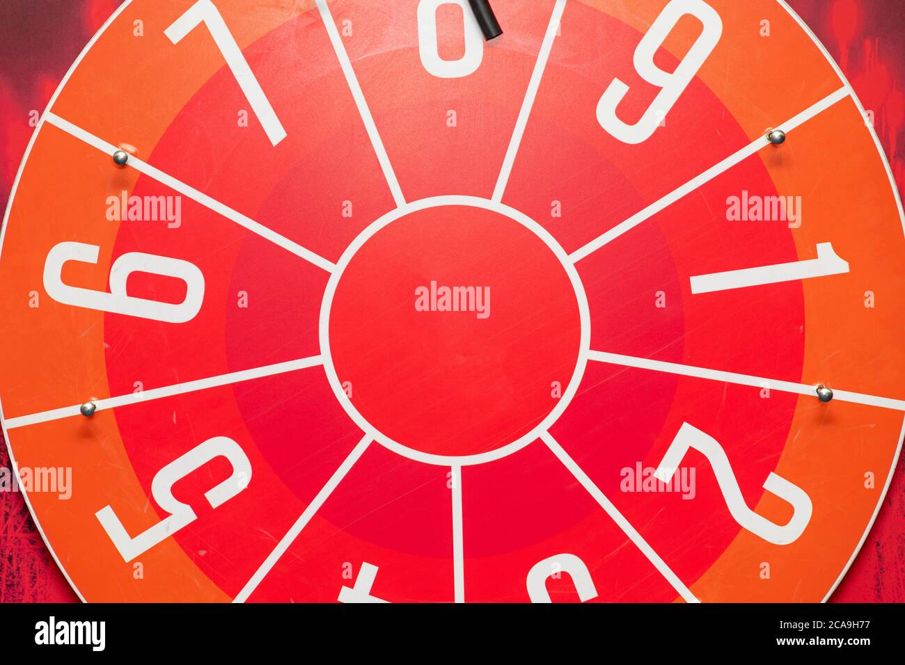 Spinning Wheel of Fortune With Nine Numbers Stock Photo - Alamy