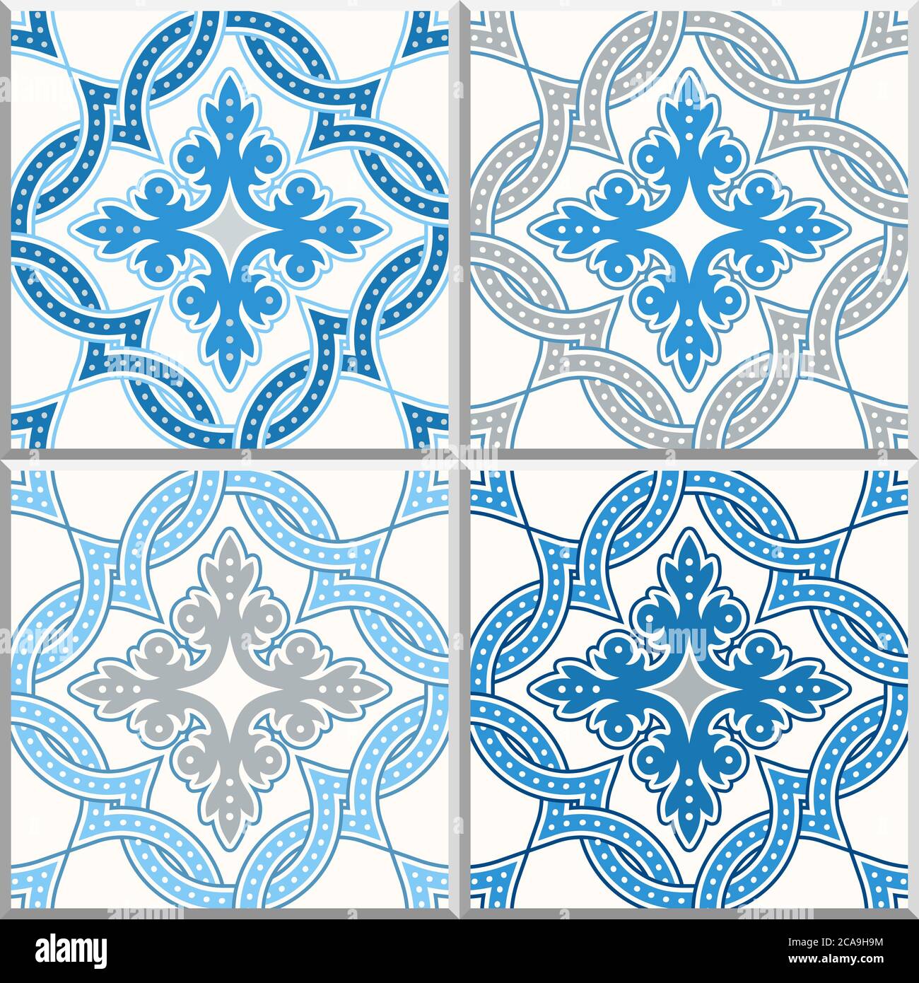 Portuguese tiles, Quatrefoil vector pattern. Tangled modern pattern ...