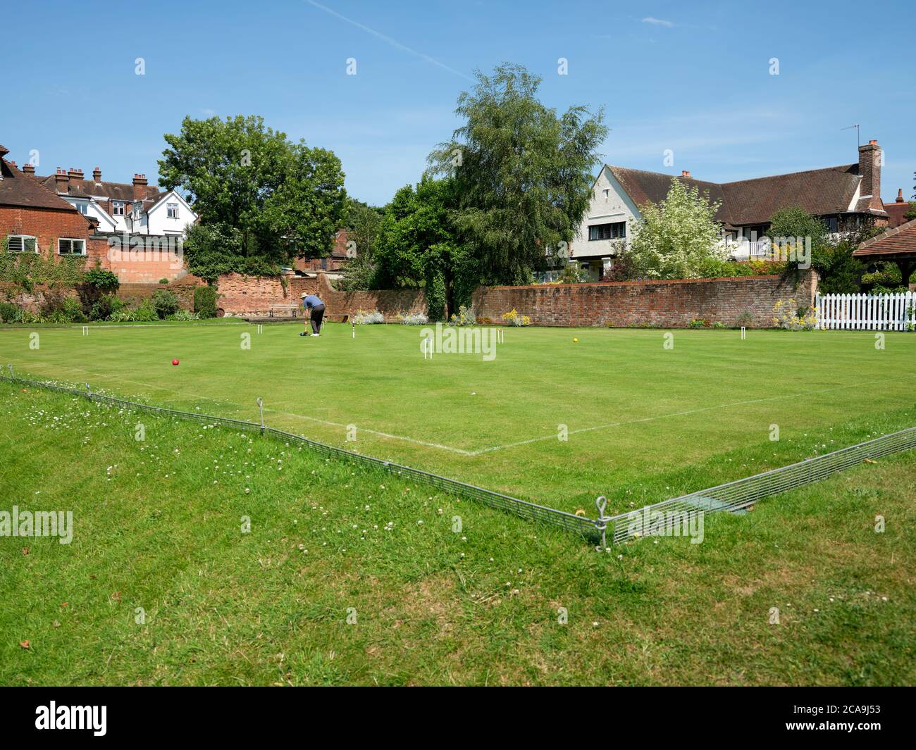 Reigate Priory Croquet Club and surrounding houses in Reigate Surrey ...
