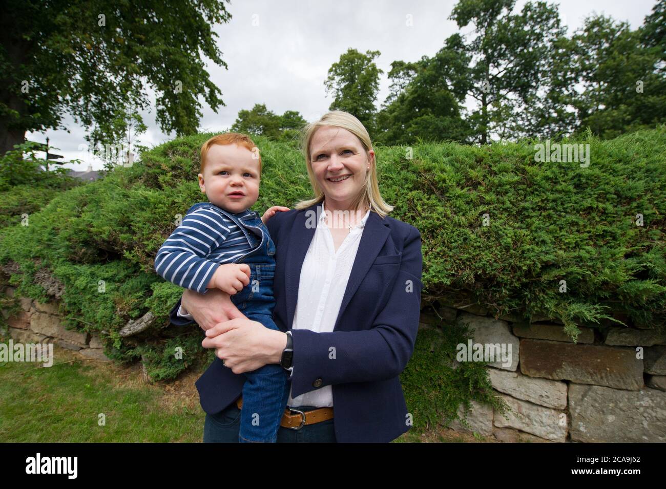 Forres, Scotland, UK. 5th Aug, 2020. Pictured: (L-R) Alaistair Ross ...