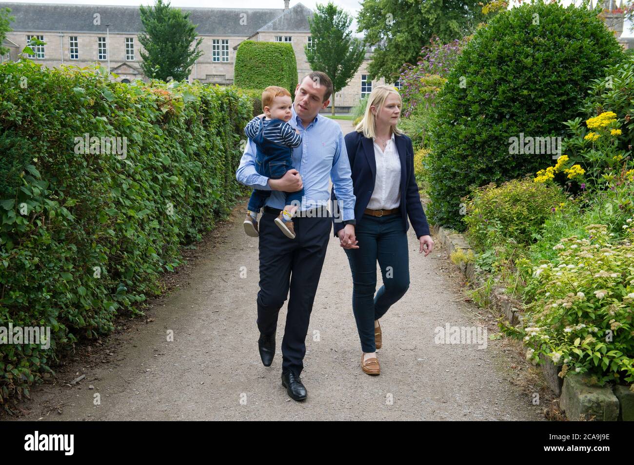 Forres, Scotland, UK. 5th Aug, 2020. Pictured: (L-R) Alaistair Ross ...