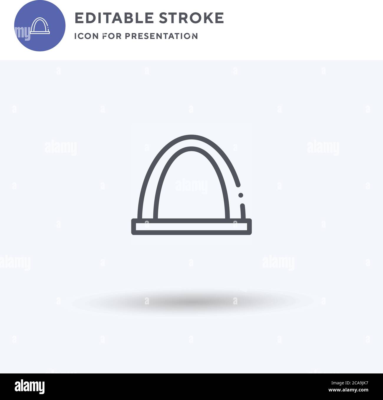 Gateway Arch icon vector, filled flat sign, solid pictogram isolated on ...