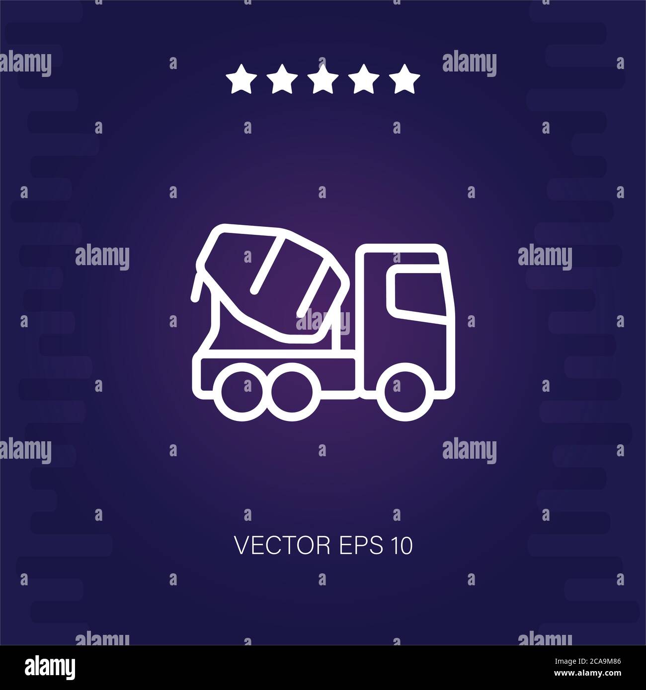 concrete mixer vector icon modern illustration Stock Vector Image & Art ...