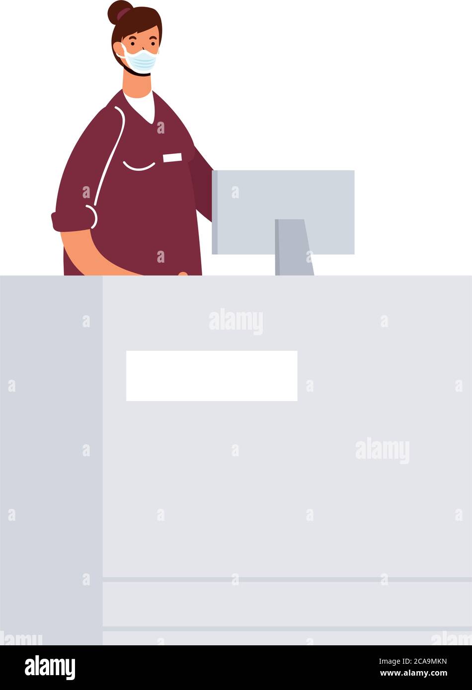 Medical Receptionist Stock Vector Images - Alamy