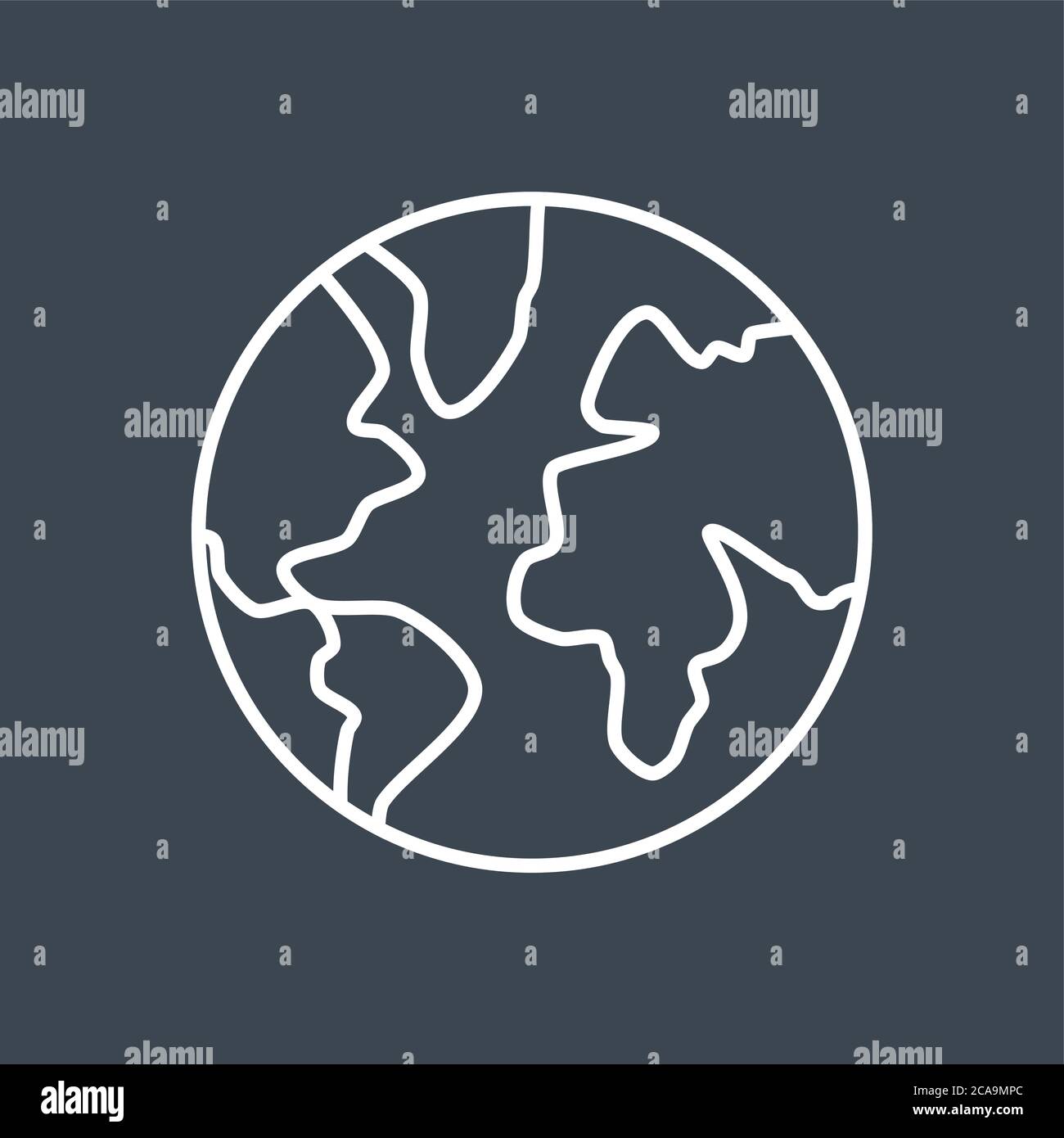 Globe world map thin hi-res stock photography and images - Alamy