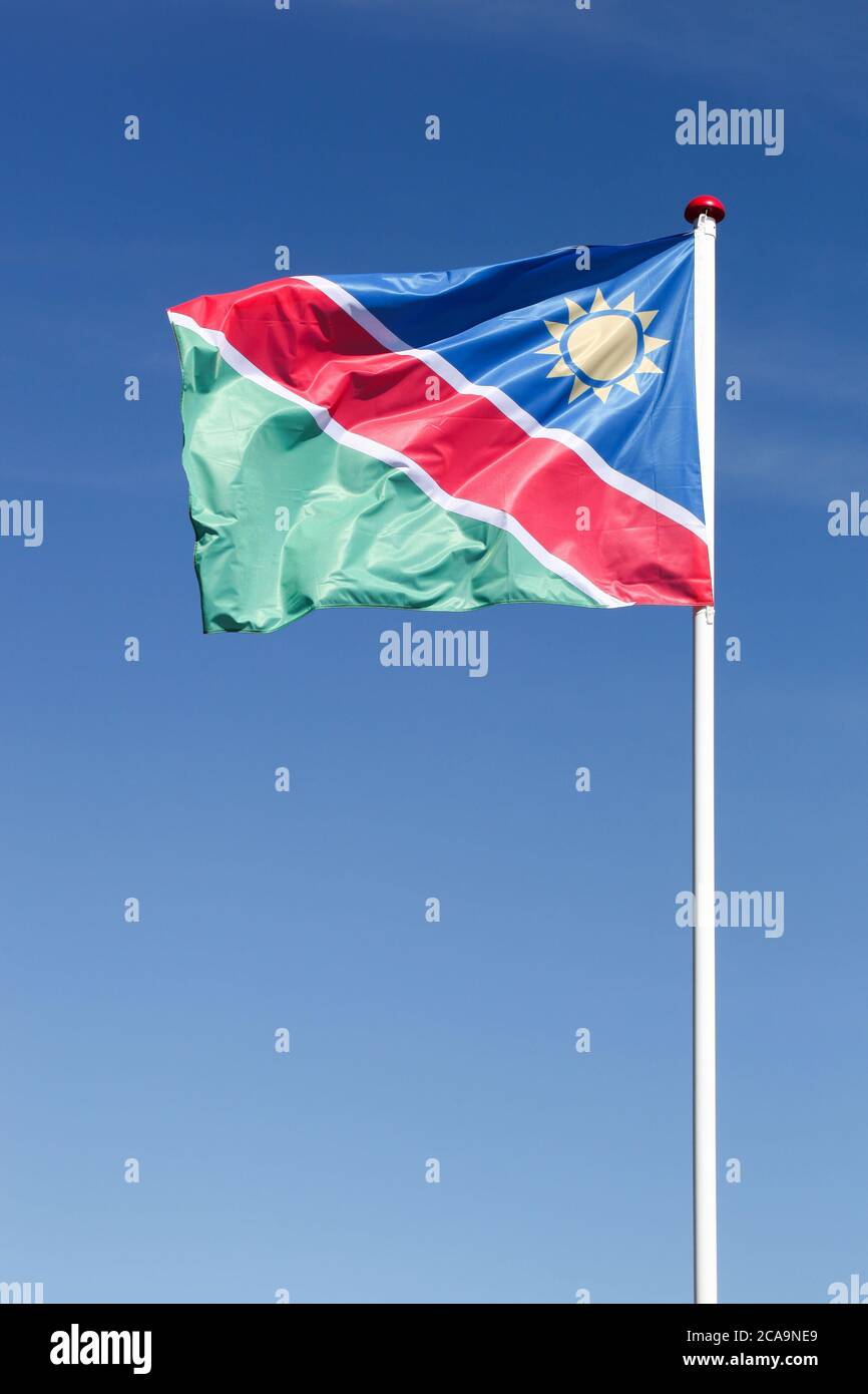 Waving namibian flag hi-res stock photography and images - Alamy
