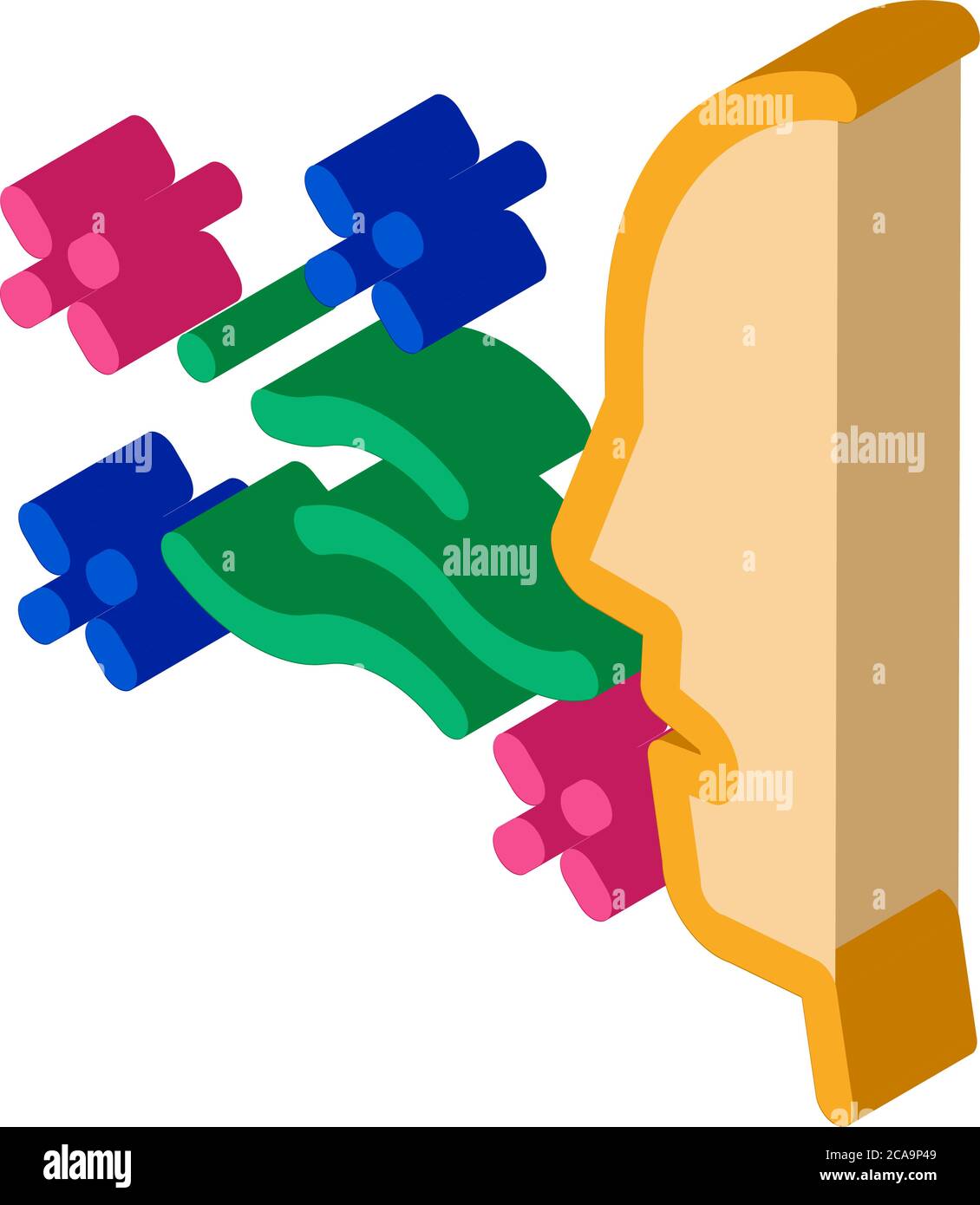 good breath isometric icon vector illustration Stock Vector Image & Art ...