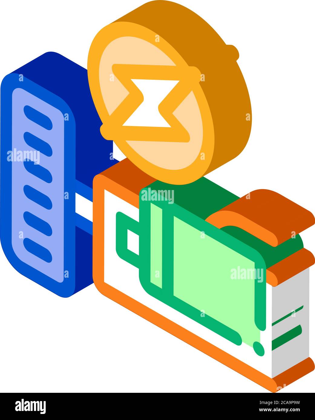 electro car engine isometric icon vector illustration Stock Vector ...