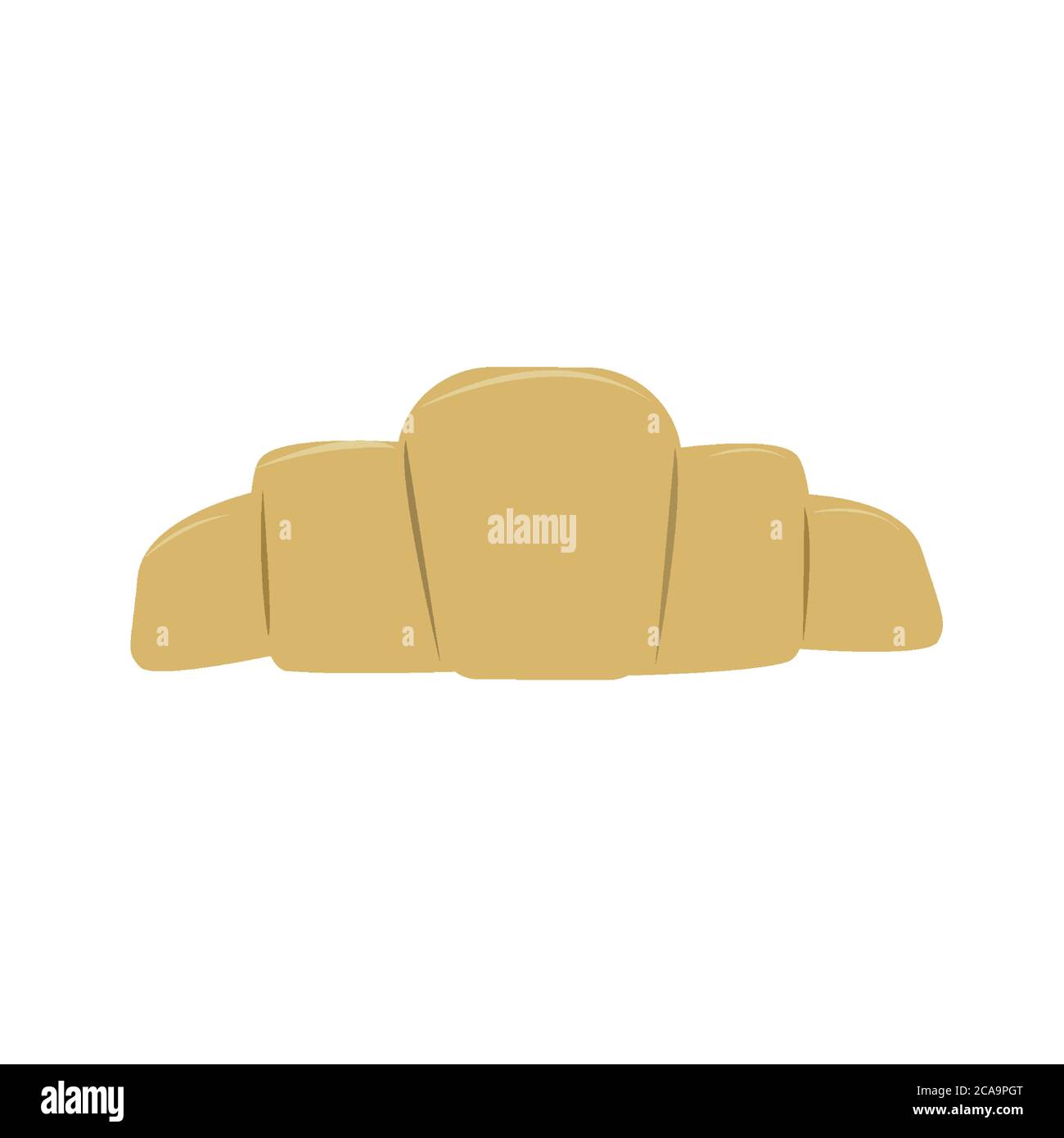 Brown croissant icon isolated isolated vector illustration Stock Vector ...