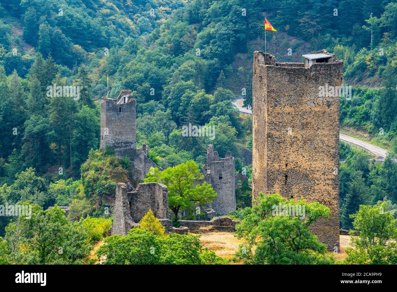 Manderscheid medieval castles, upper and lower castle, Manderscheid ...