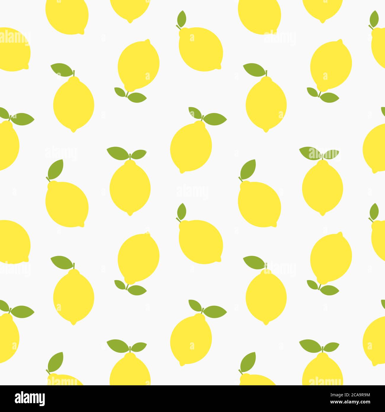 Yellow lemons seamless flat summer pattern. Vector illustration Stock ...