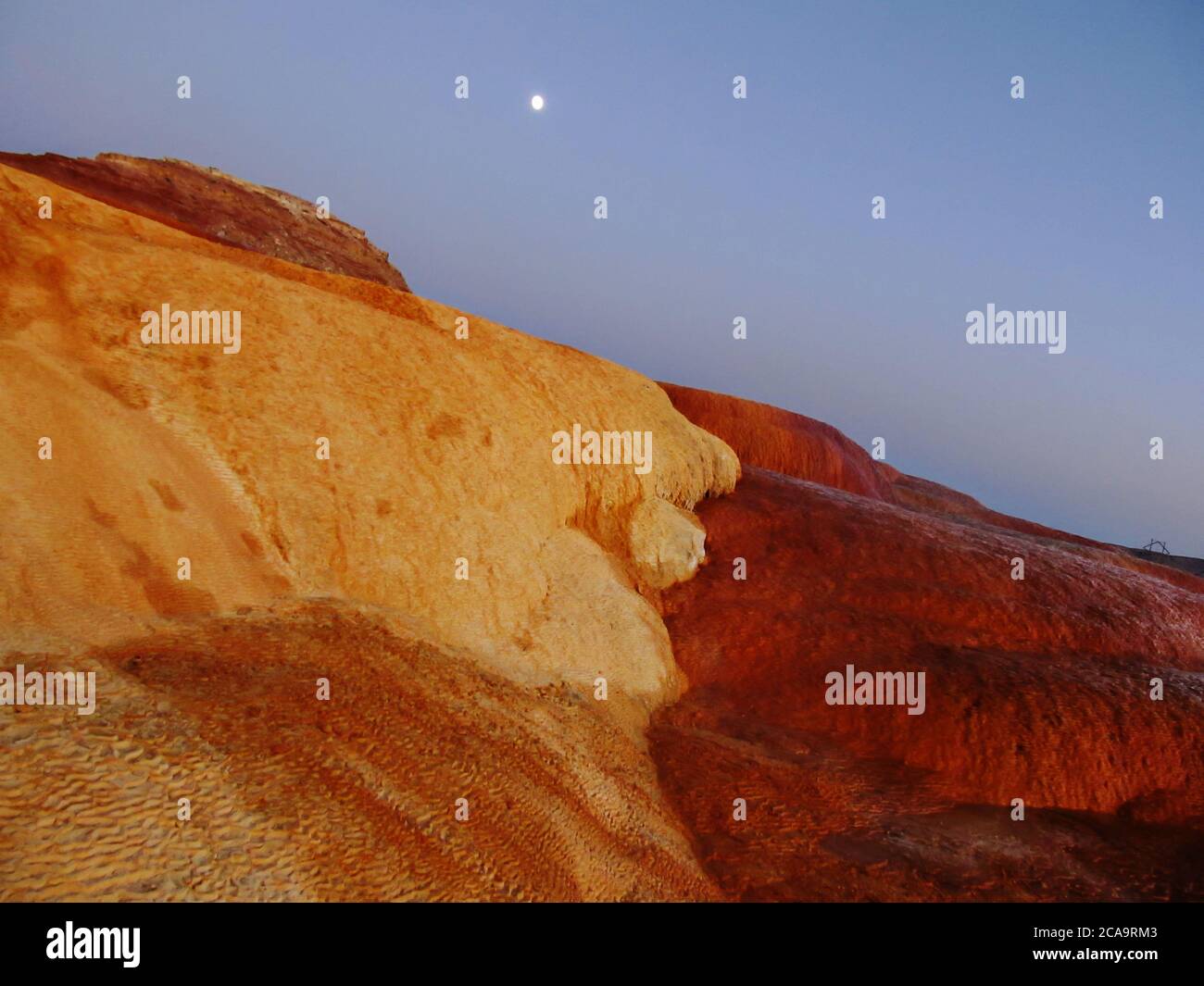 Two different travertine deposits at Crystal Geyser, Green River, Utah ...