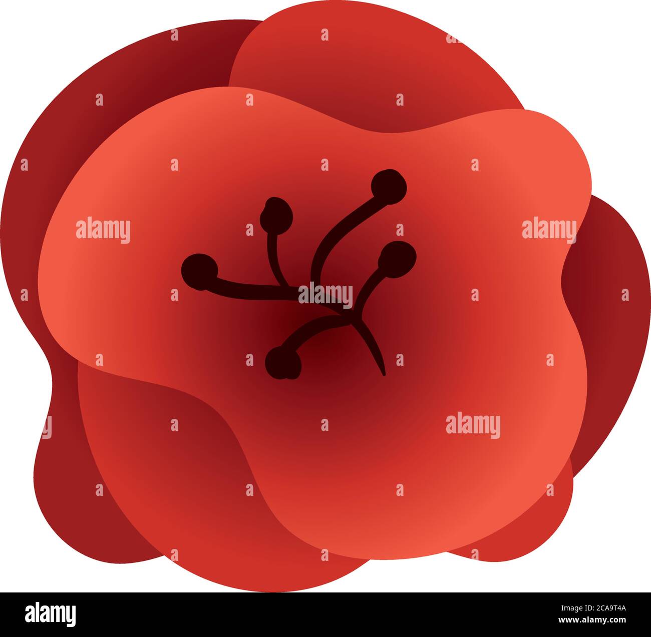 chinese red flower design, natural floral nature plant ornament garden ...