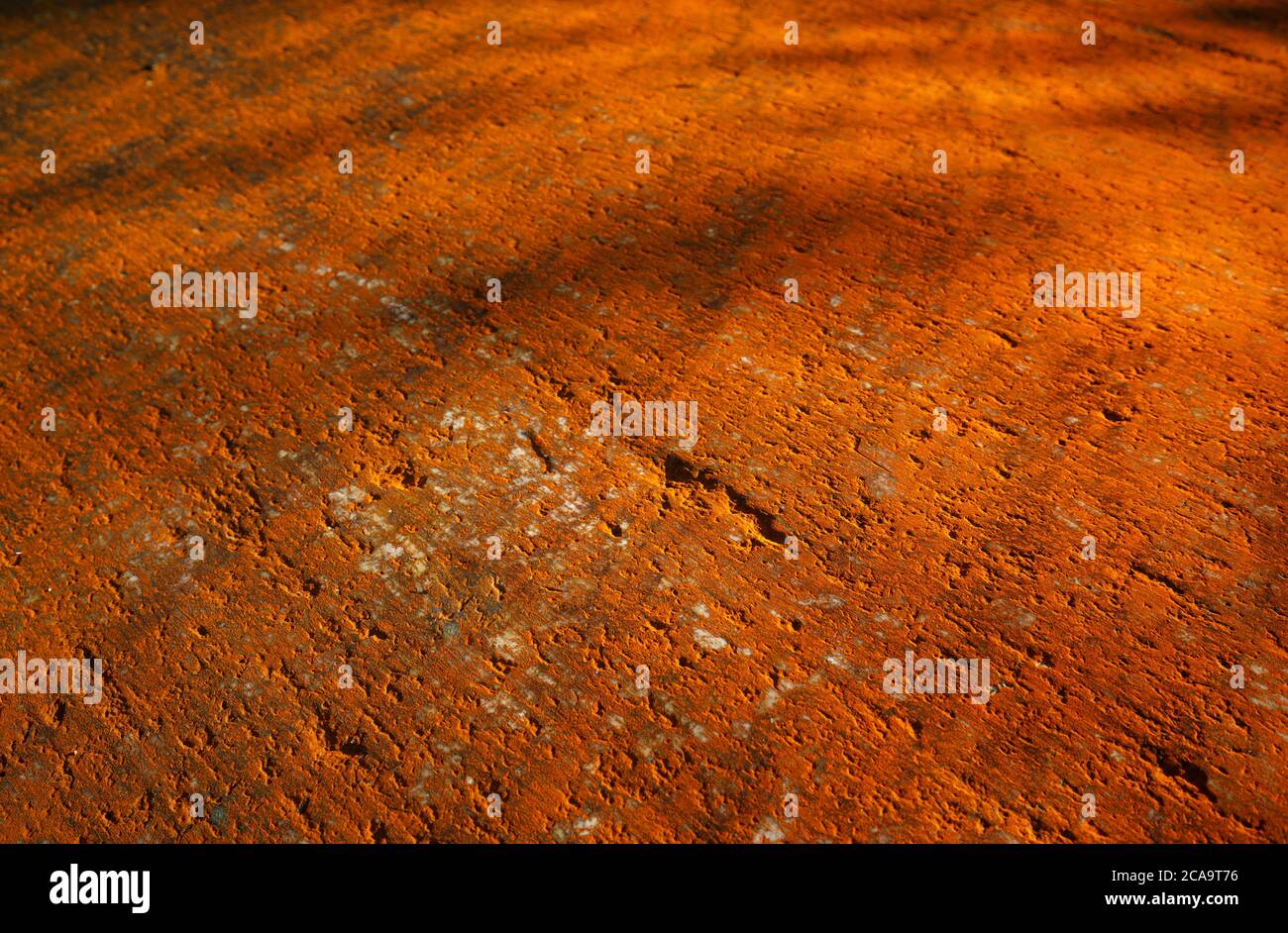 Bedrock surface colored red by Trentepohlia Iolithus algae , Finland ...