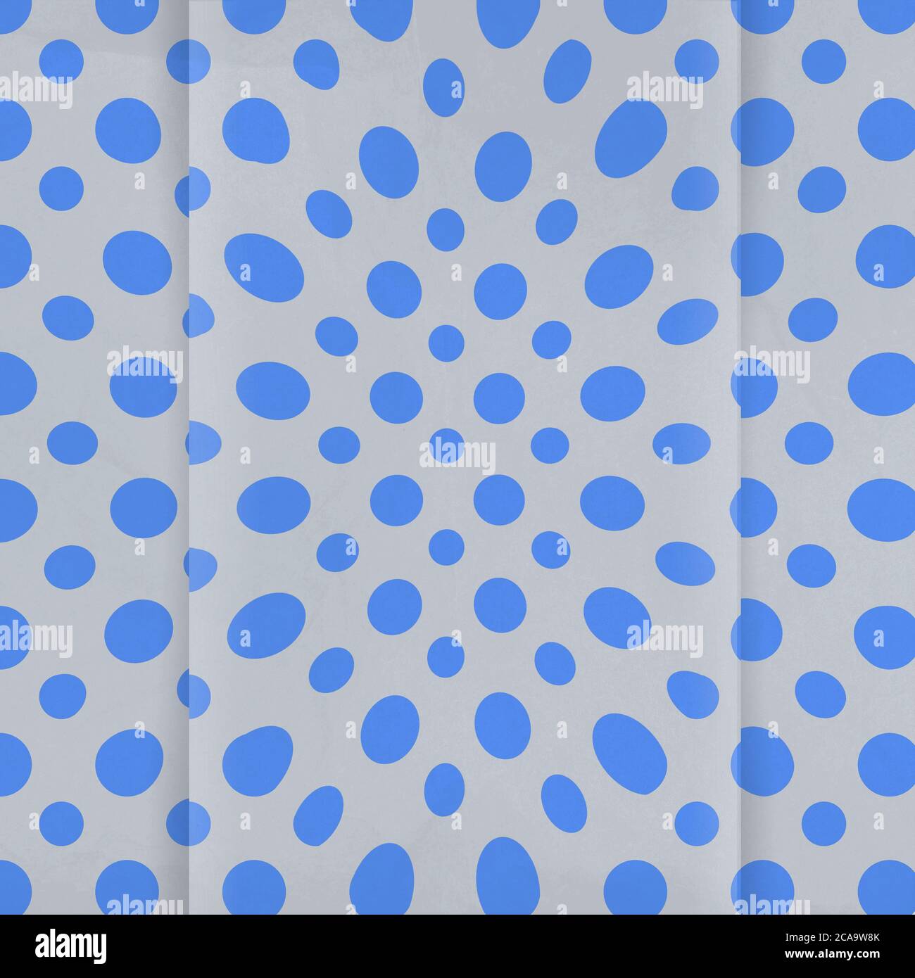 Folded blue and gray polka dot digital paper background with medium and ...