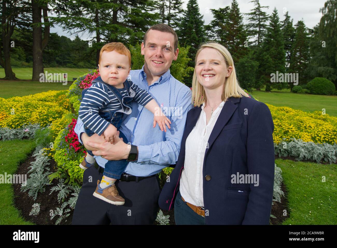 Forres, Scotland, UK. 5th Aug, 2020. Pictured: (L-R) Alistair Ross ...