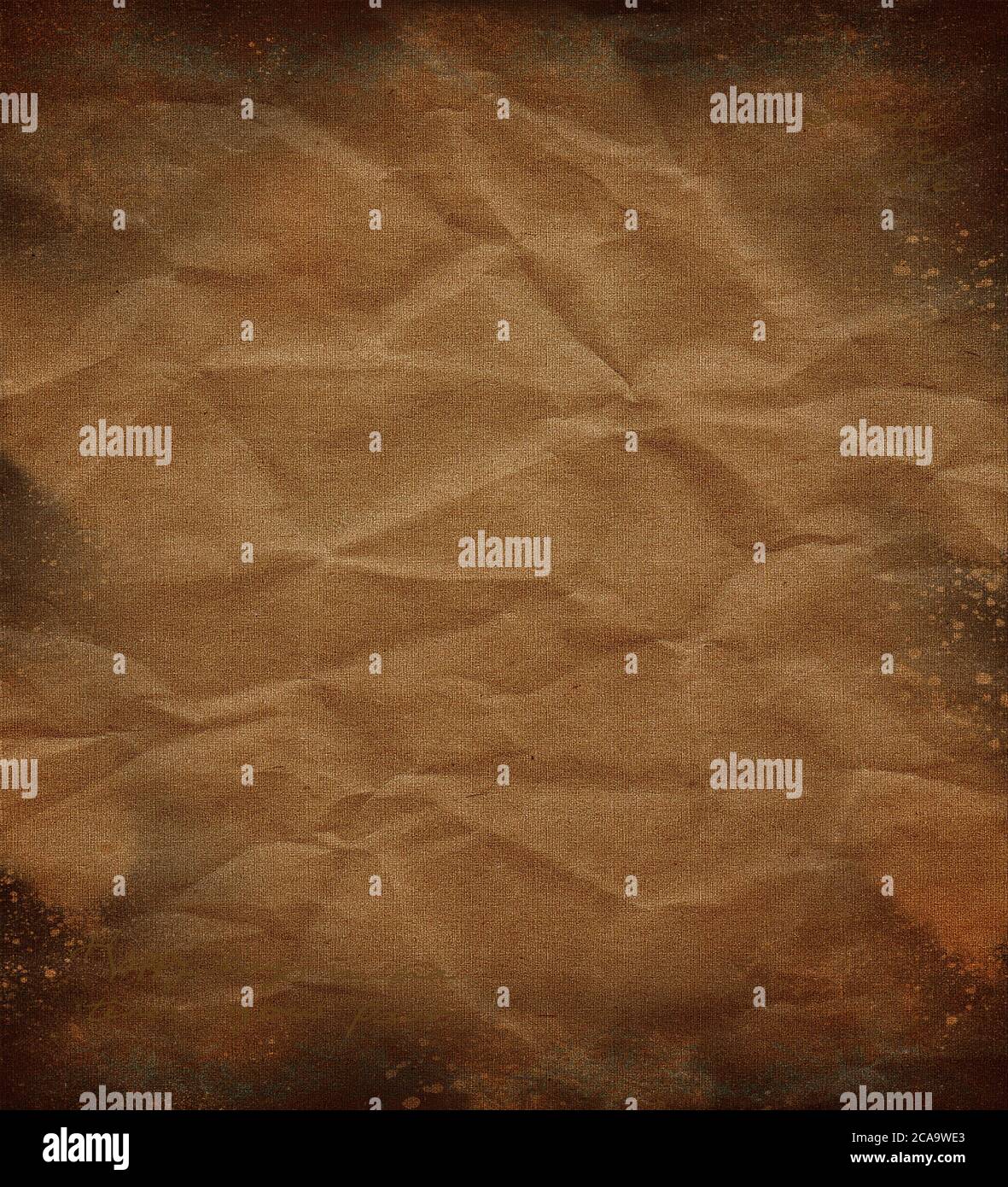 Old brown winkled paper background with vignette edges in a retro 12x12 ...