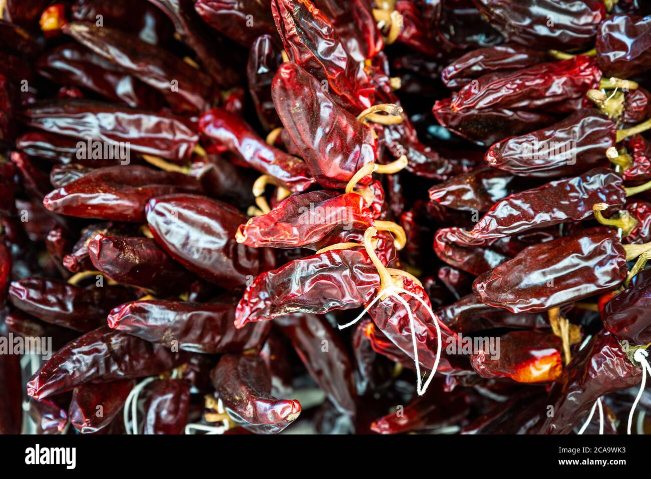 Dried Espelette peppers Stock Photo - Alamy