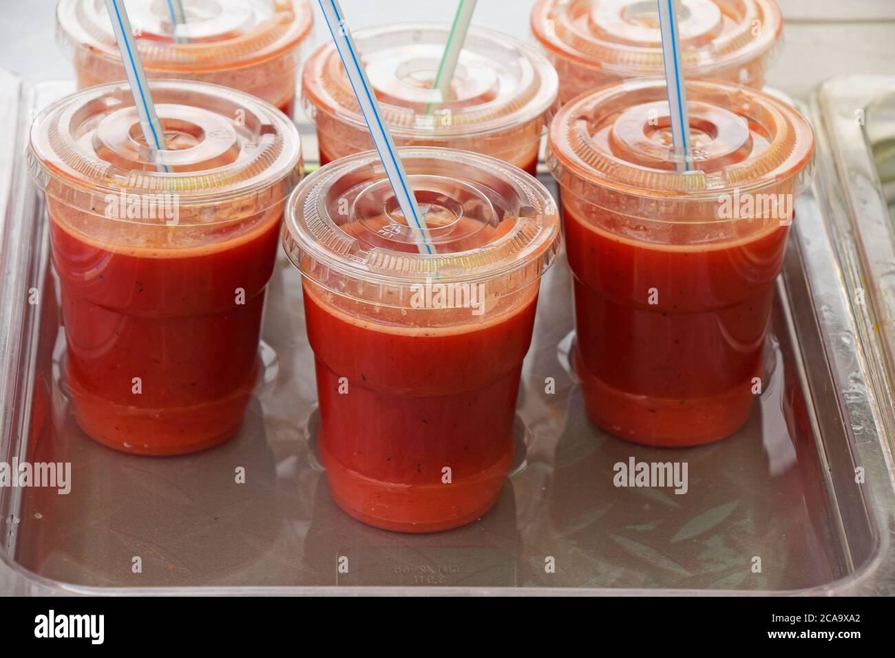 Plastic glasses of fresh fruit hi-res stock photography and images - Alamy