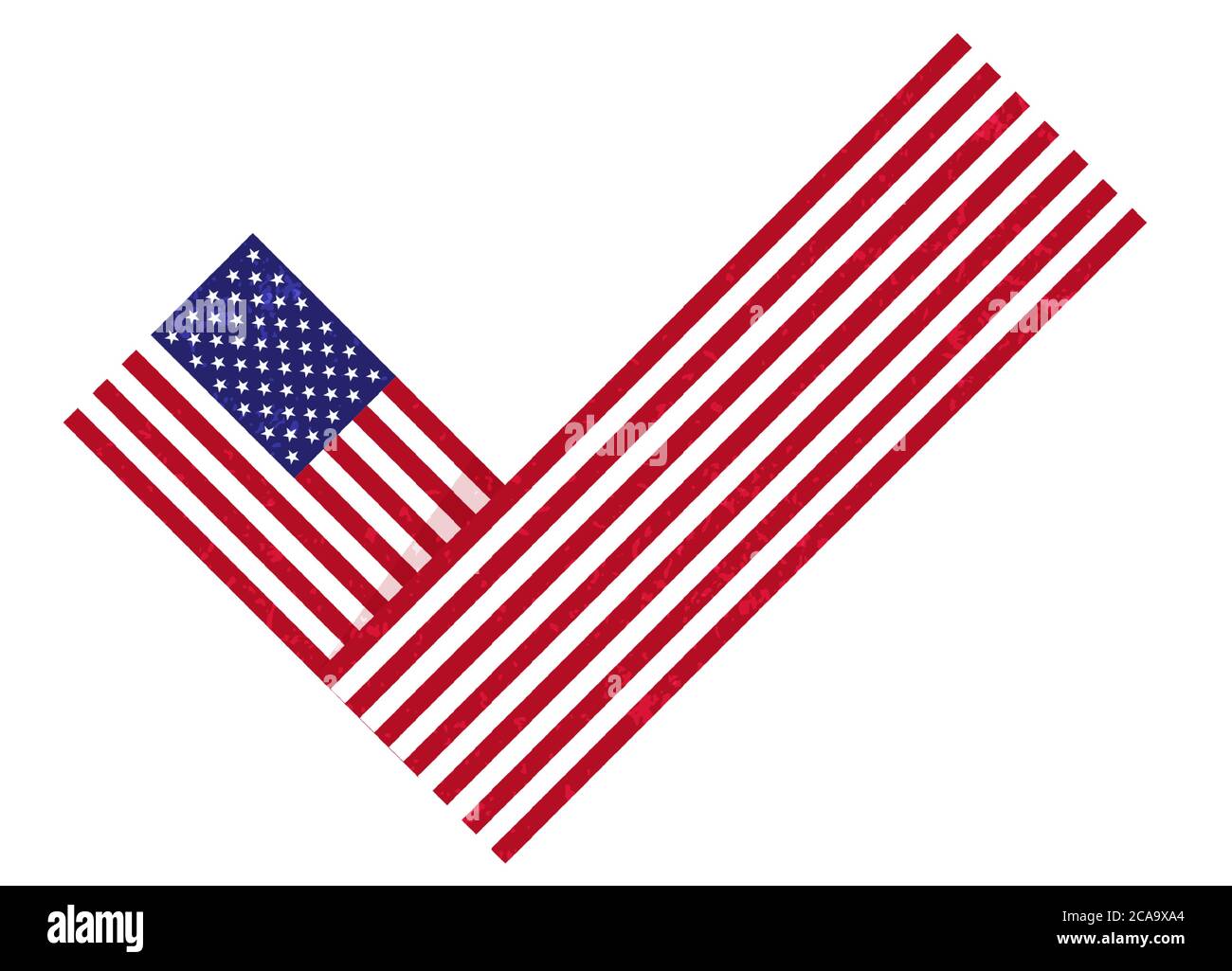 Flag Check mark Vote 2020 in USA vector design. American patriotic ...