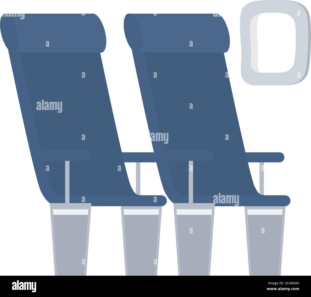 airplane chairs scene isolated icon vector illustration design Stock ...