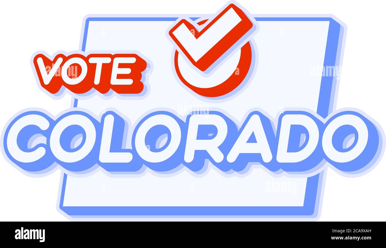 Presidential vote in Colorado USA 2020 vector illustration. State map ...