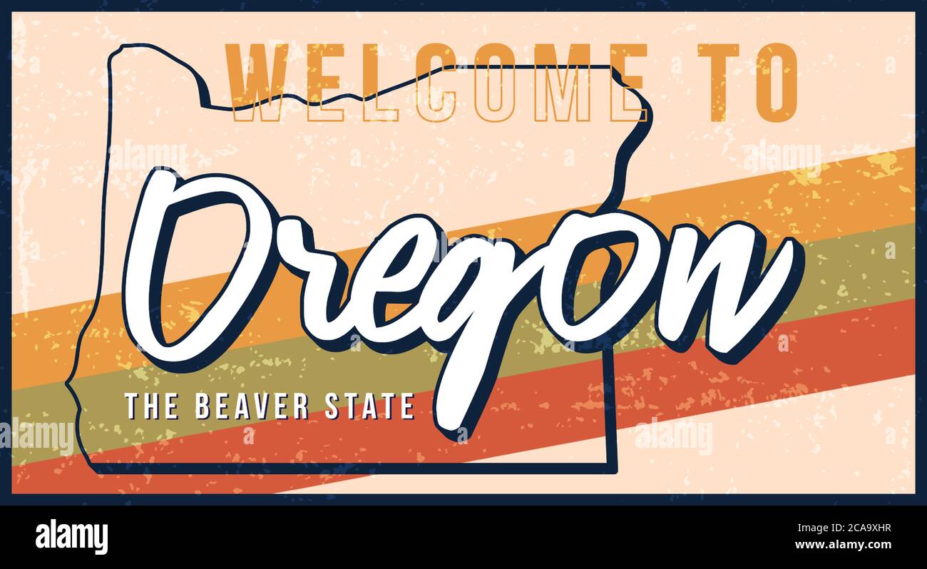 Antique oregon map Stock Vector Images - Alamy